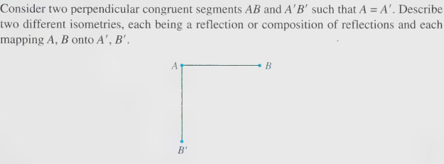 Solved Consider two perpendicular congruent segments AB ﻿and | Chegg.com