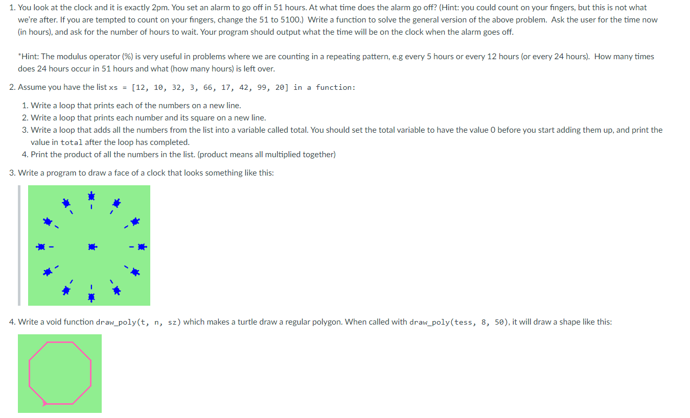 Solved 1. You look at the clock and it is exactly 2pm. You | Chegg.com