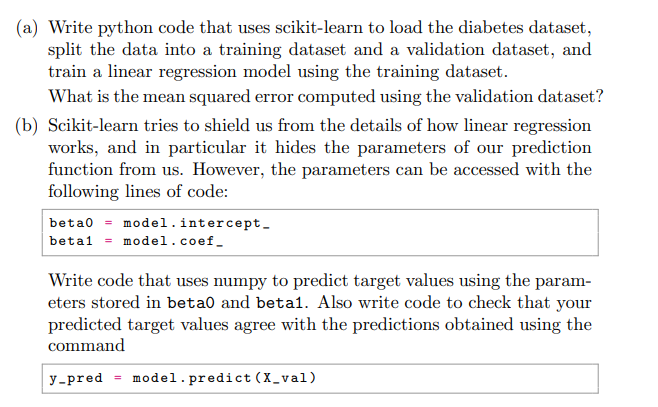 Solved A write Python Code That Uses Scikit Learn To Load