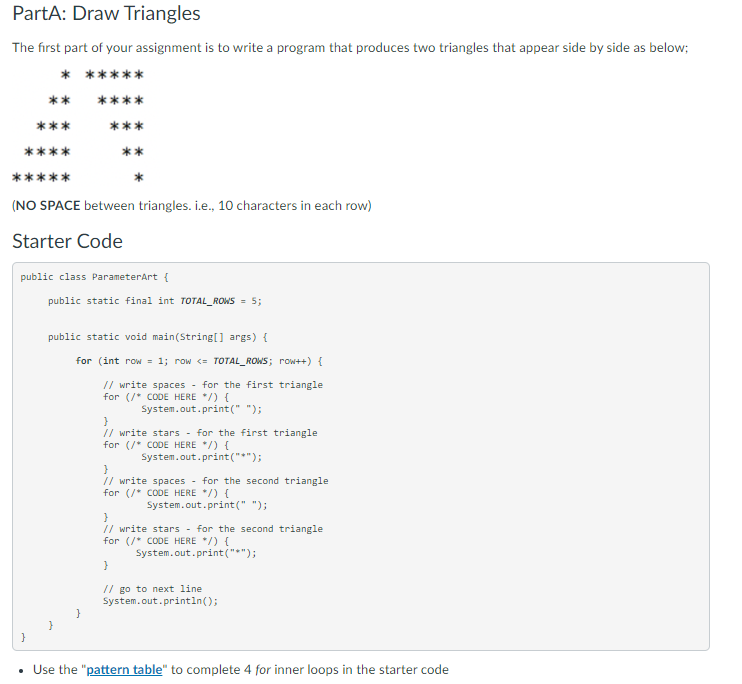 Solved PartA: Draw Triangles The first part of your | Chegg.com