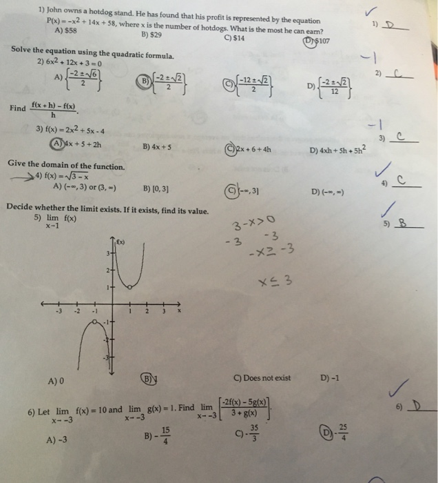 Solved Se The Properties Of Limits To Help Decide Whether