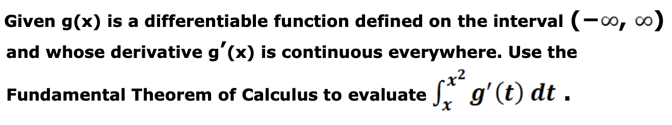 Solved Given g(x) is a differentiable function defined on | Chegg.com