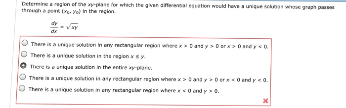 Solved Determine a region of the xy-plane for which the | Chegg.com