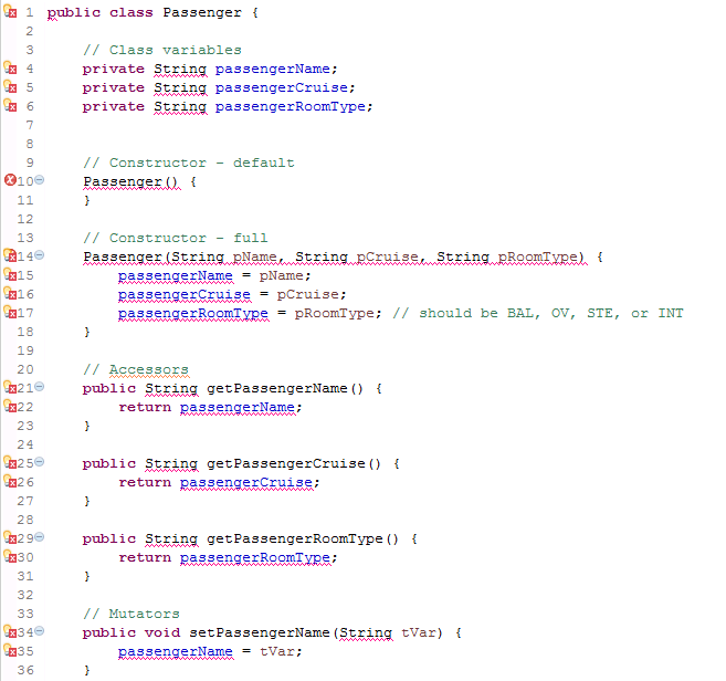 This is a Java Project. The Luxury Ocean Cruise | Chegg.com