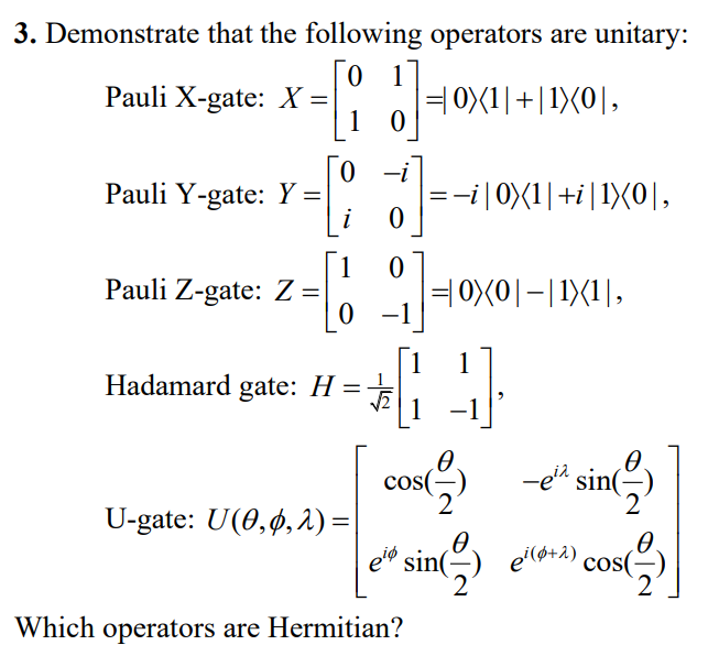 Solved 3. Demonstrate that the following operators are | Chegg.com
