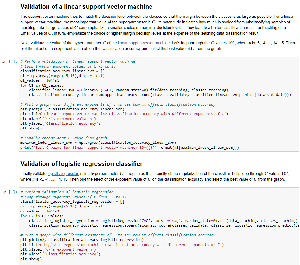 Solved Task 1. Classifier validation and testing This task | Chegg.com
