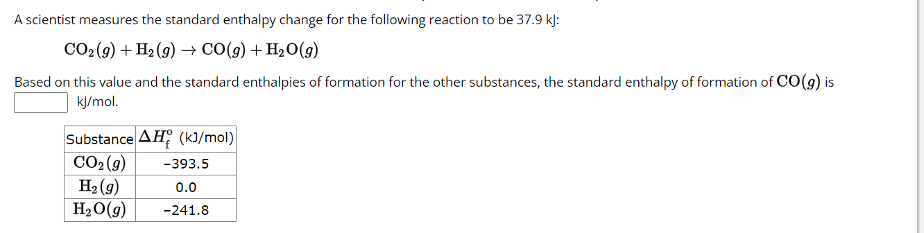 Solved \\[ \\mathrm{CO}_{2}(g)+\\mathrm{H}_{2}(g) | Chegg.com