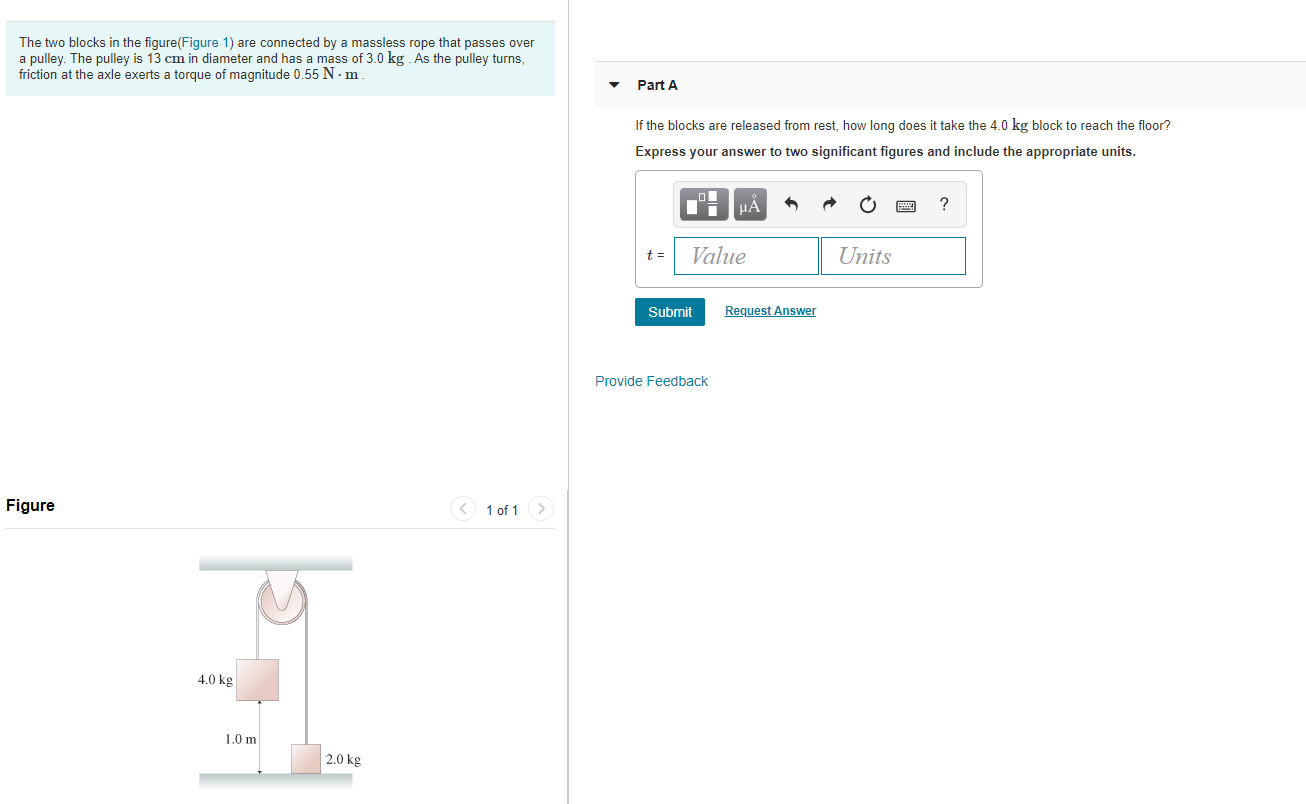 Solved The two blocks in the figure(Figure 1) are connected | Chegg.com