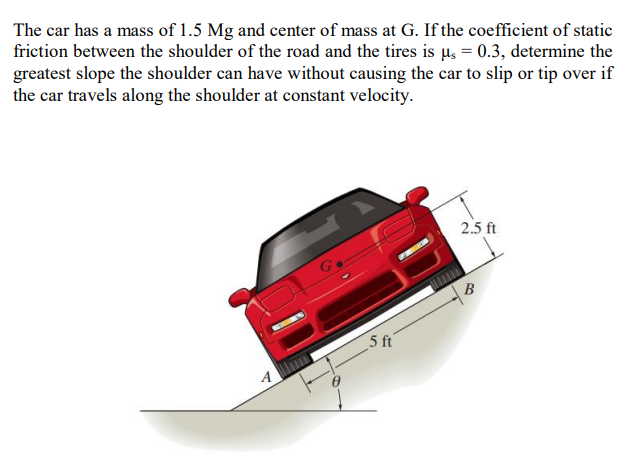 Solved The car has a mass of 1.5Mg and center of mass at G. | Chegg.com