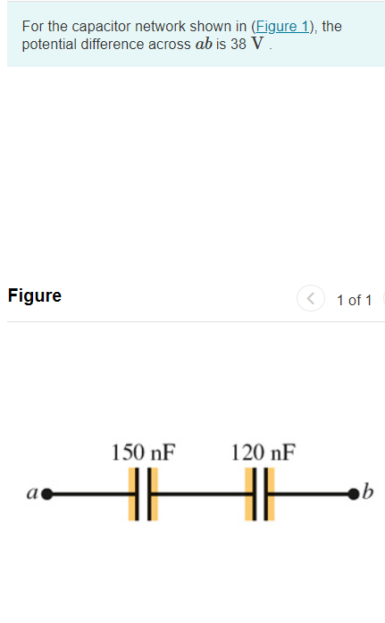 Solved For the capacitor network shown in (Figure 1), the | Chegg.com