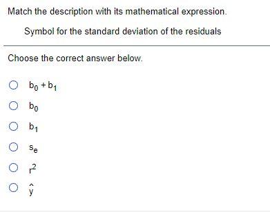Solved Match the description with its mathematical | Chegg.com