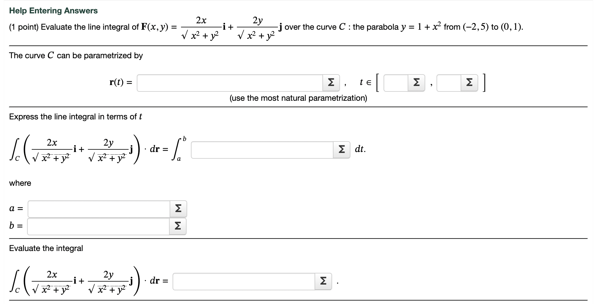 Solved (use ﻿the most natural parametrization)Express the | Chegg.com