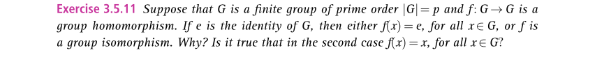Solved Exercise 3.5.11 Suppose that G is a finite group of | Chegg.com