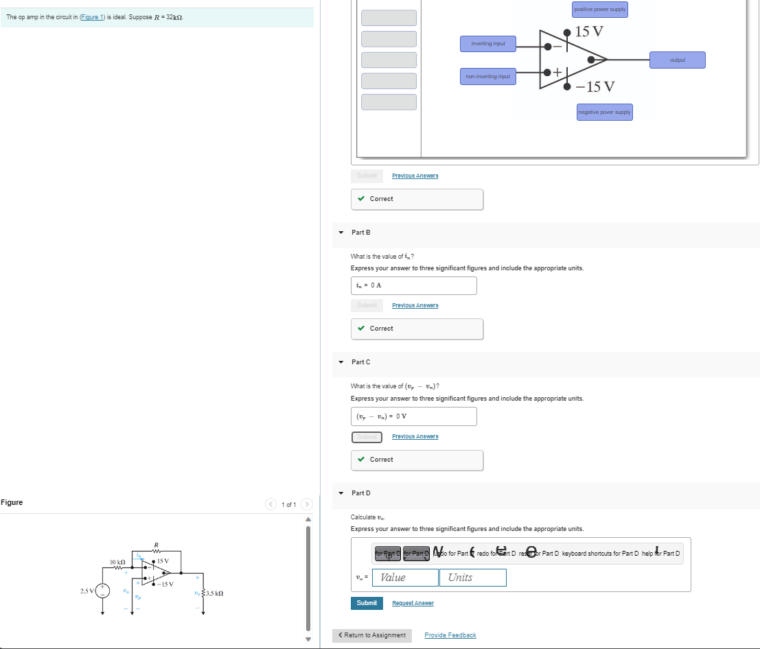 Solved The op amp in the circuit in (Figure 1) is ideal. | Chegg.com