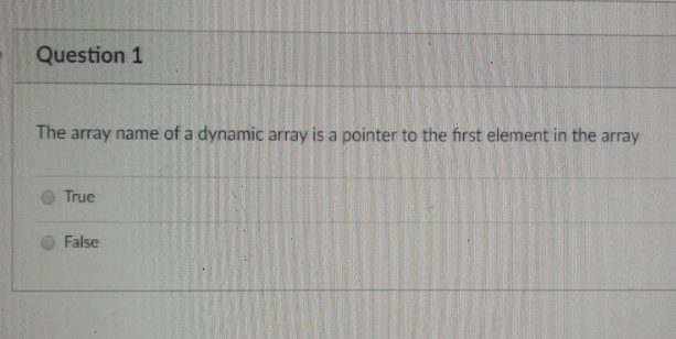 Solved Question 1 The Array Name Of A Dynamic Array Is A 0511