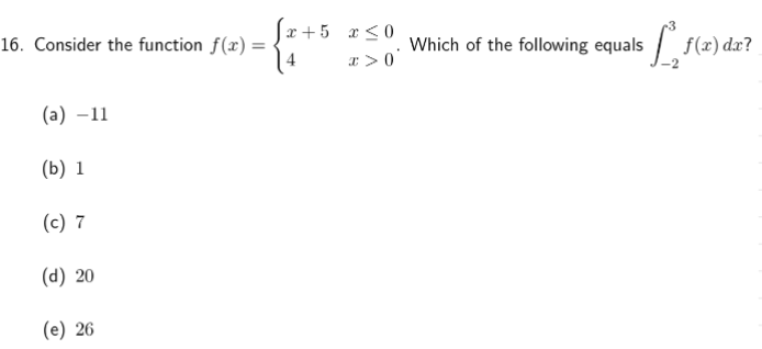 Solved Consider the function f(x)={[x+5,x 0]:}. | Chegg.com