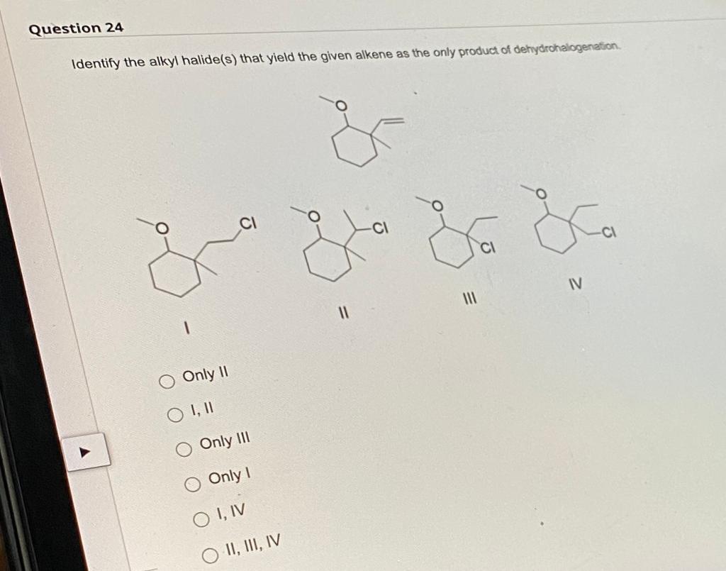 Solved Identify the alkyl halide(s) that yield the given | Chegg.com