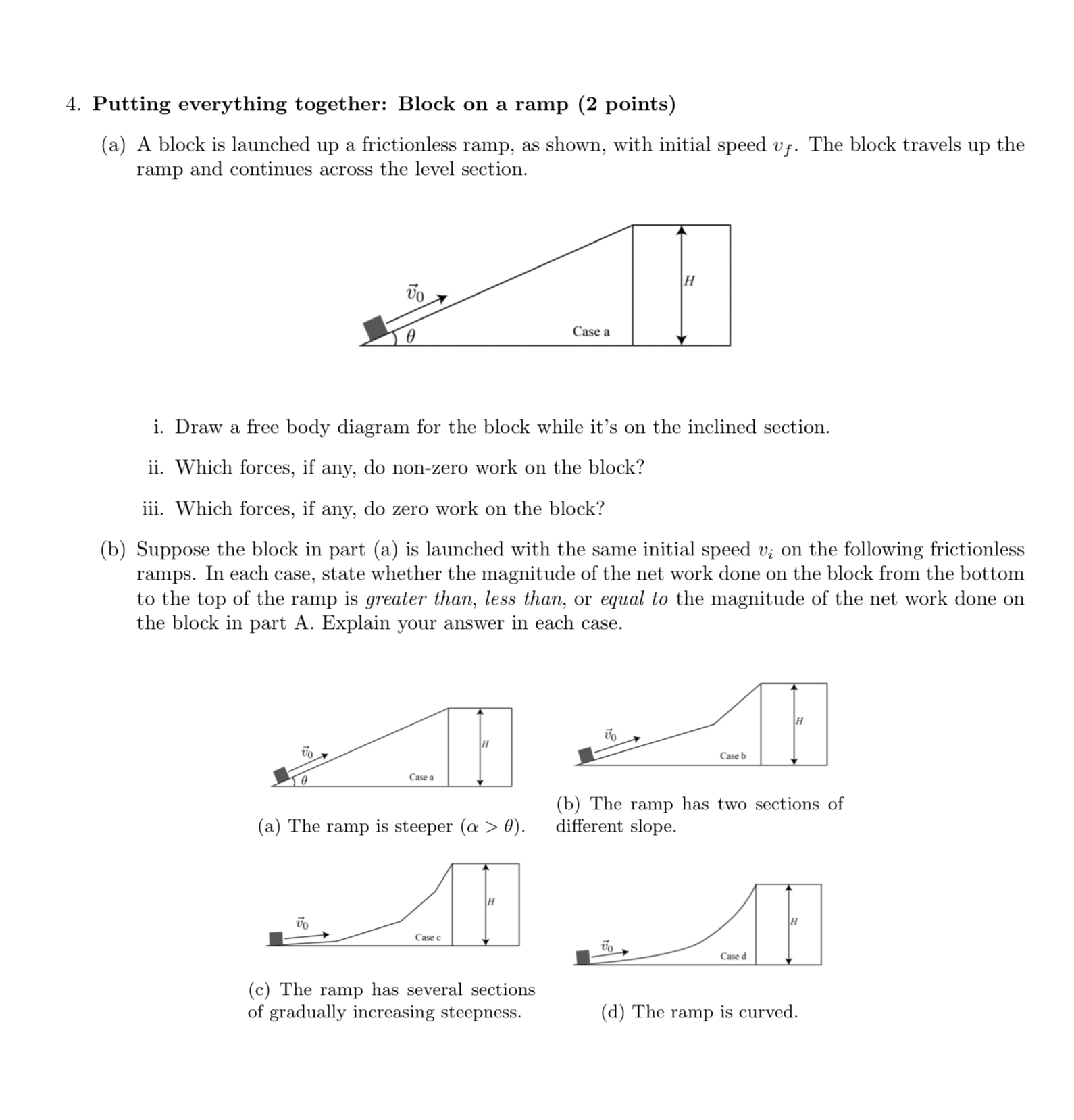 Solved 4. Putting everything together: Block on a ramp (2 | Chegg.com
