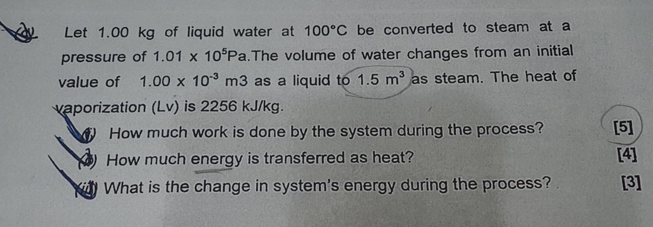 [Solved]: Let ( 1.00 mathrm{~kg} ) of liquid water at