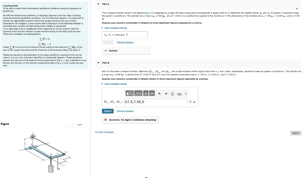 Solved x Incorrect; Try Again; 5 attempte remaining | Chegg.com