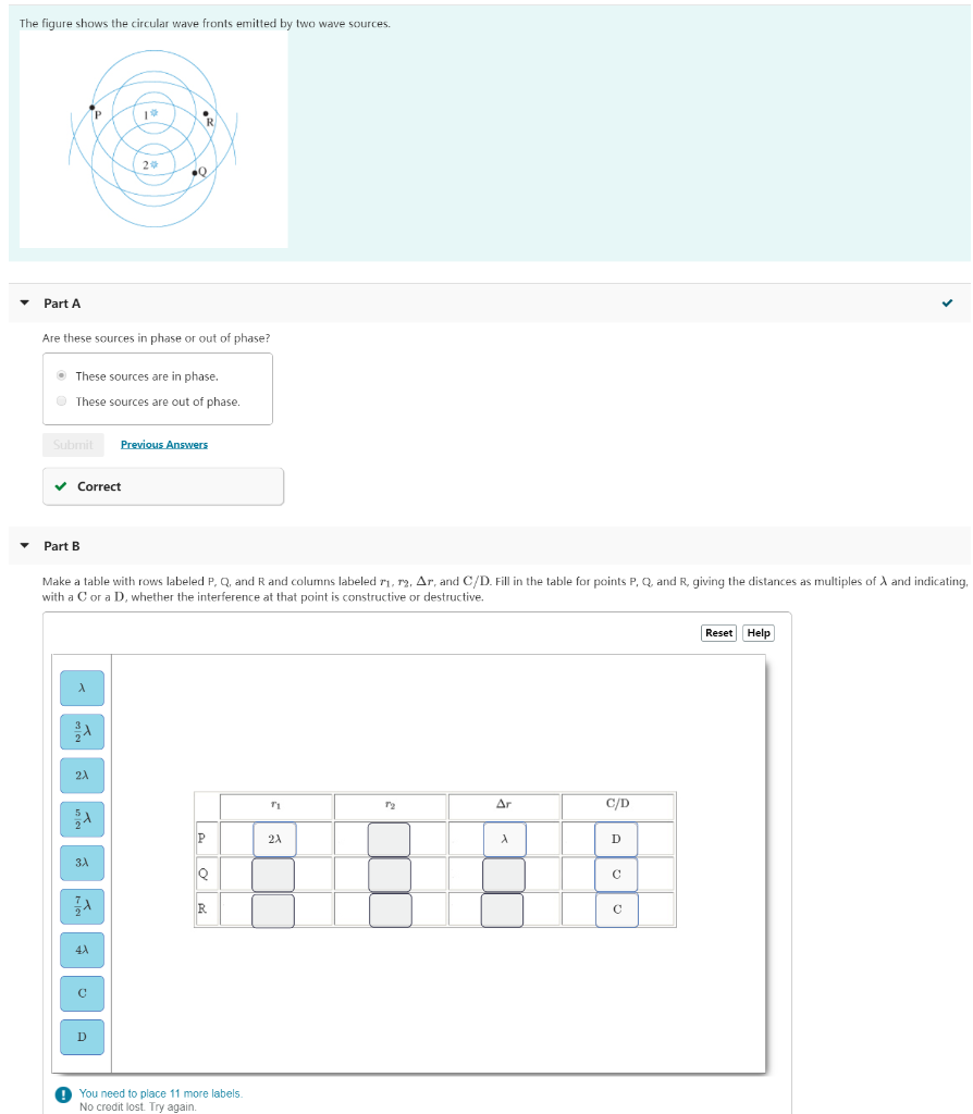 Solved The figure shows the circular wave fronts emitted by | Chegg.com