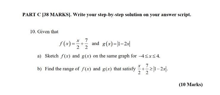 Solved PART C [38 MARKS). Write your step-by-step solution | Chegg.com