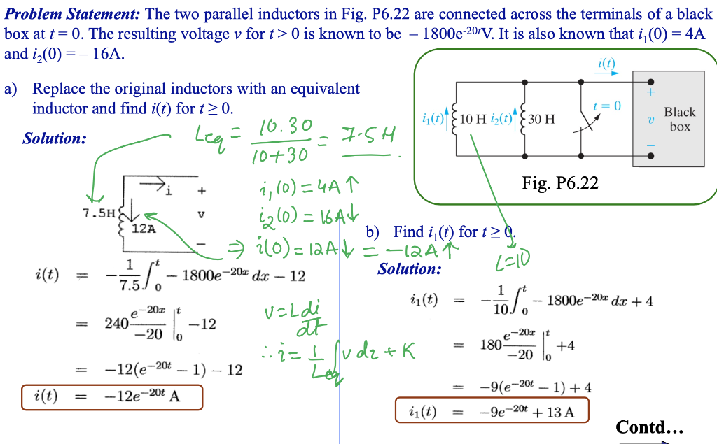 Solved Problem Statement: The two parallel inductors in Fig. | Chegg.com