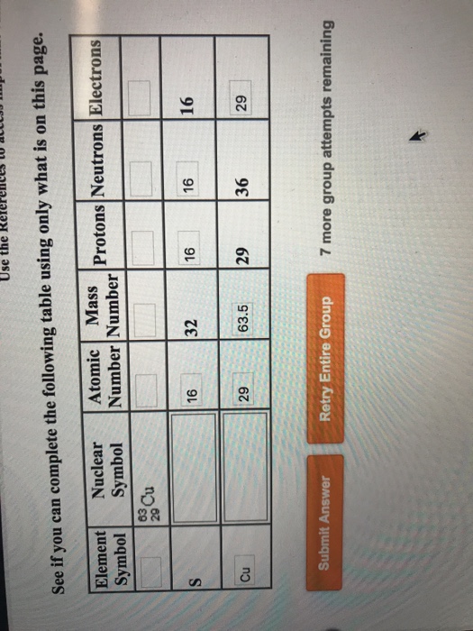 Solved See if you can complete the following table using | Chegg.com