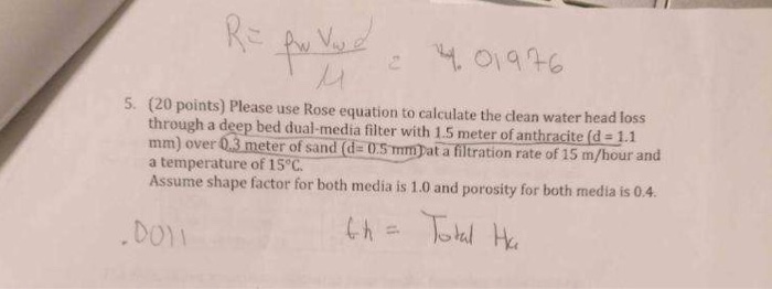 Solved R- 40196 5. (20 points) Please use Rose equation to | Chegg.com