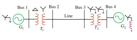 Solved Bus 4 Line Gi T. G. A single-line diagram of a | Chegg.com