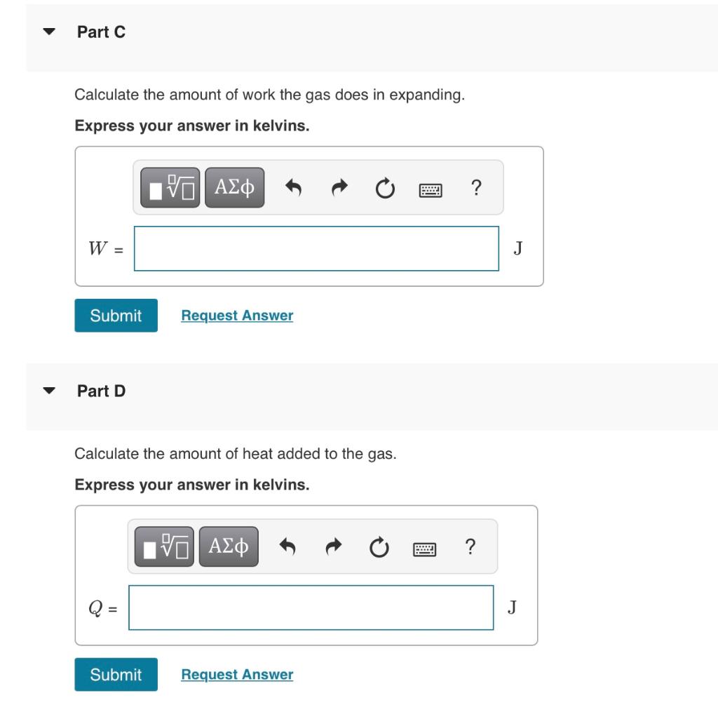 Solved Three moles of an ideal monatomic gas expands at a | Chegg.com