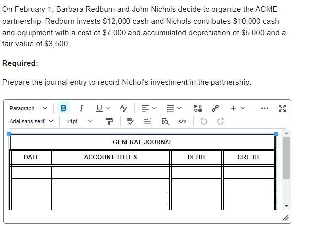 Solved On February 1, Barbara Redburn and John Nichols | Chegg.com