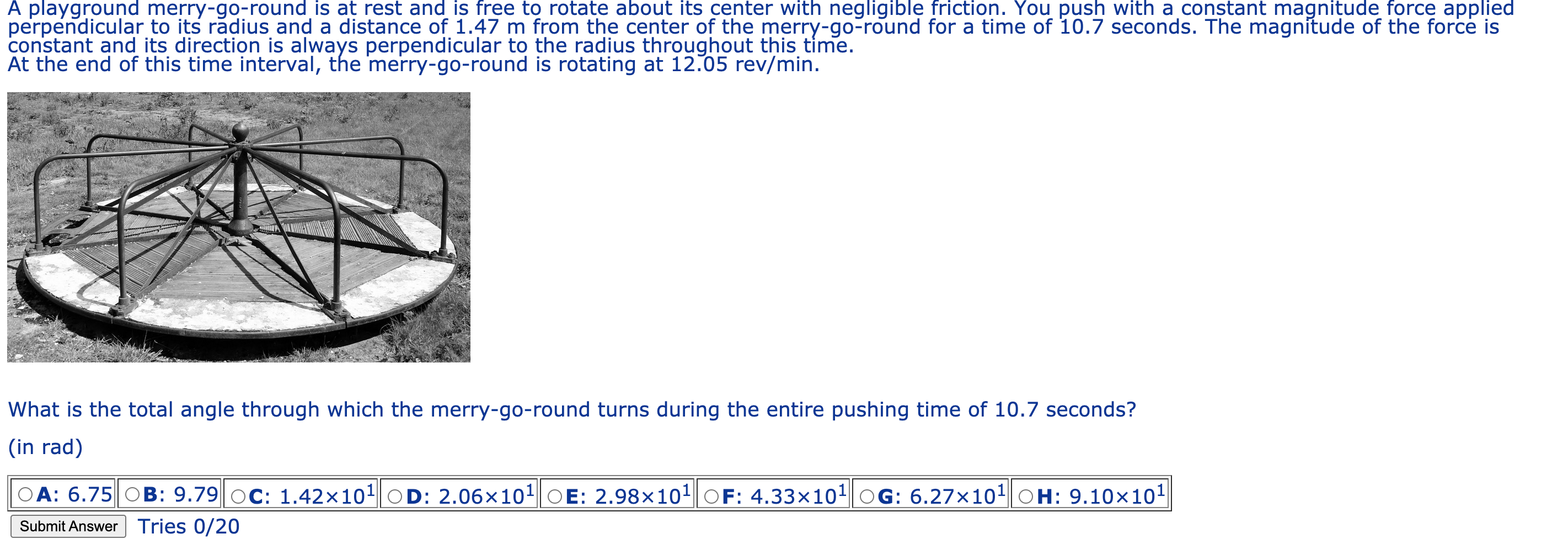 Solved A playground merry-go-round is at rest and is free to | Chegg.com