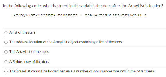 Solved In the following code, what is stored in the variable | Chegg.com