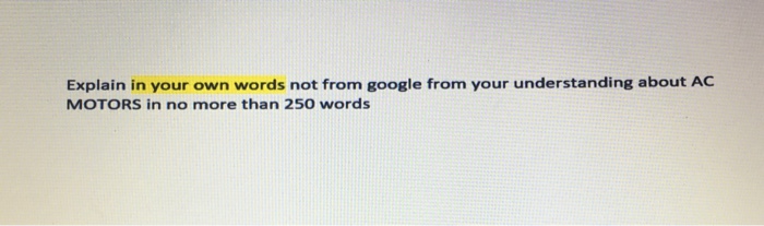 Solved Explain in your own words not from google from your | Chegg.com