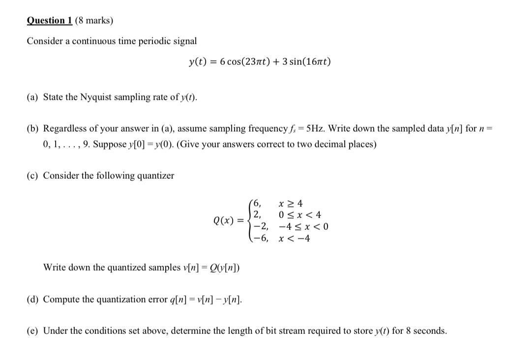 Solved Consider a continuous time periodic signal | Chegg.com