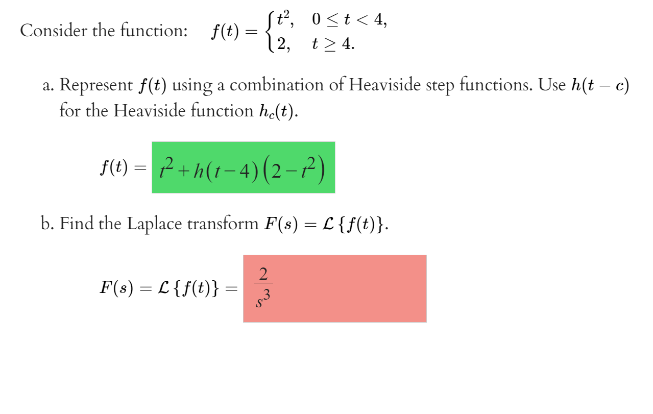 Solved ſta, 0 4. a. Represent f(t) using a combination of | Chegg.com