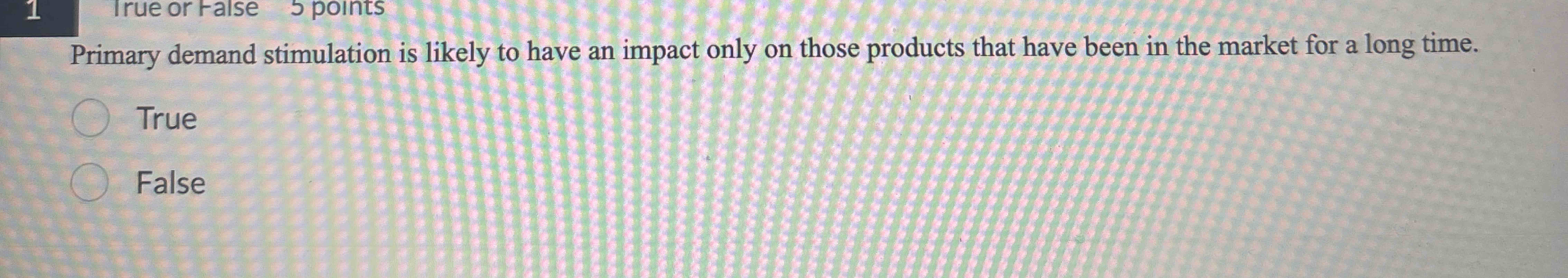 Solved Primary demand stimulation is likely to have an | Chegg.com
