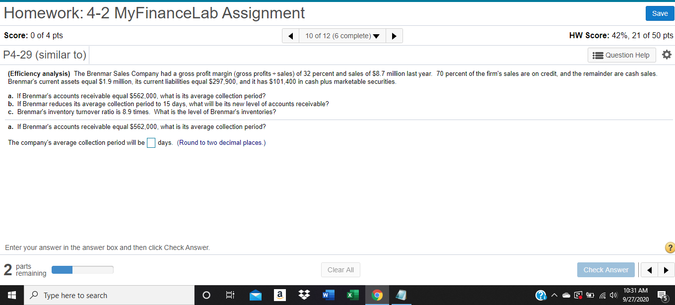 Solved Homework: 4-2 MyFinanceLab Assignment Save Score: 0 | Chegg.com