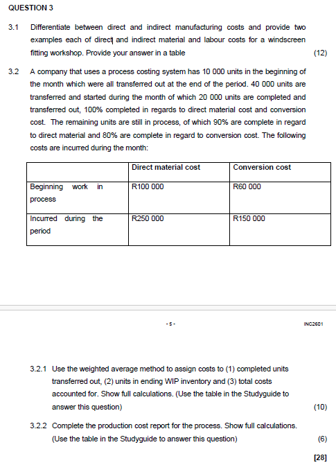 Solved QUESTION 3 3.1 ﻿Differentiate between direct and | Chegg.com
