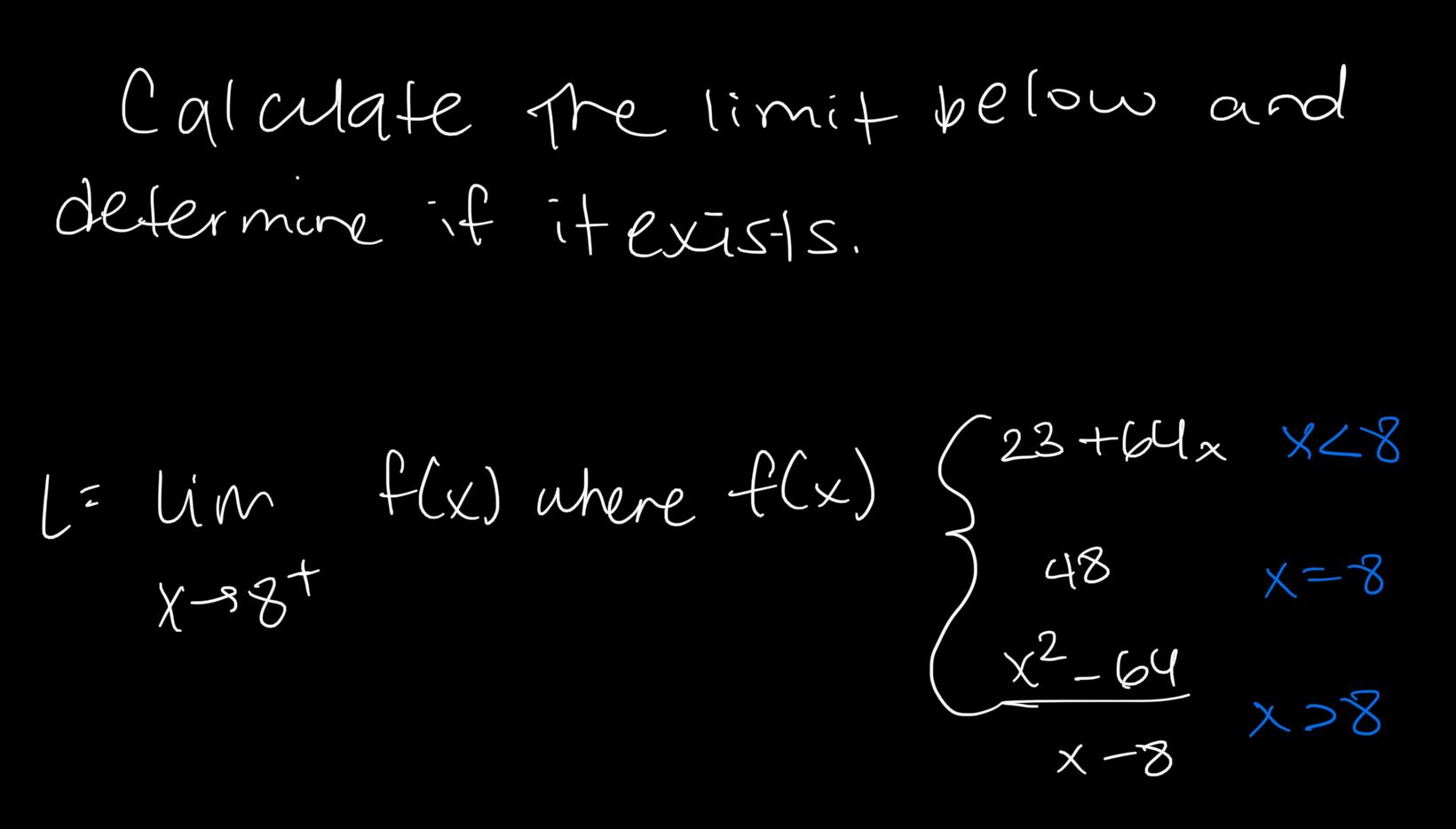 Solved Calculate The Limit Below And Determine If It Exists