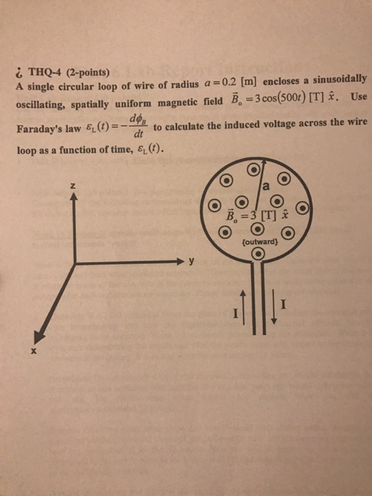 Solved A Single Circular Loop Of Wire Of Radius A 02 M 