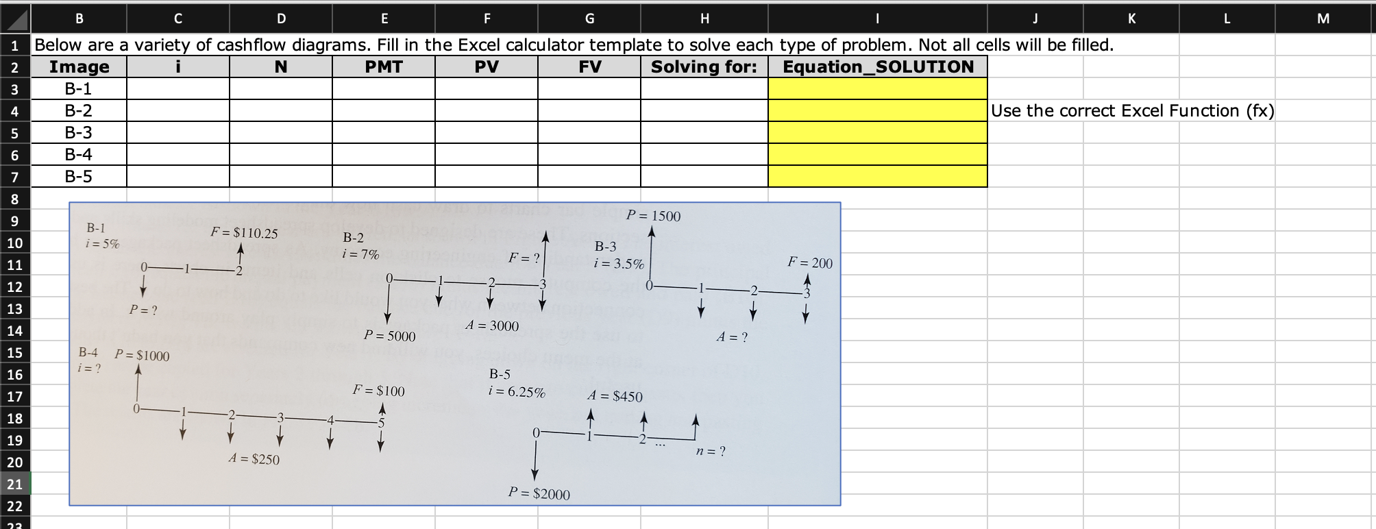 Solved Show each cell's calculations | Chegg.com