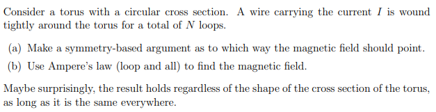 Solved Consider a torus with a circular cross section. A | Chegg.com