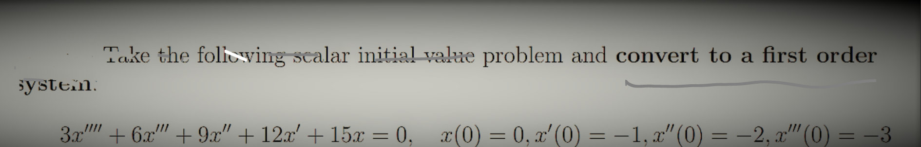 Solved make the foliowing scalar initial value problem and | Chegg.com
