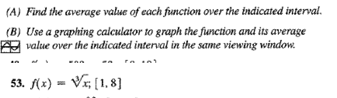 Solved A) Find the average value of each function over the | Chegg.com