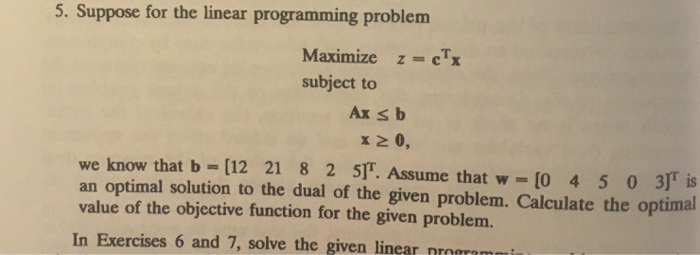 Solved Suppose for the linear programming problem Maximize z | Chegg.com