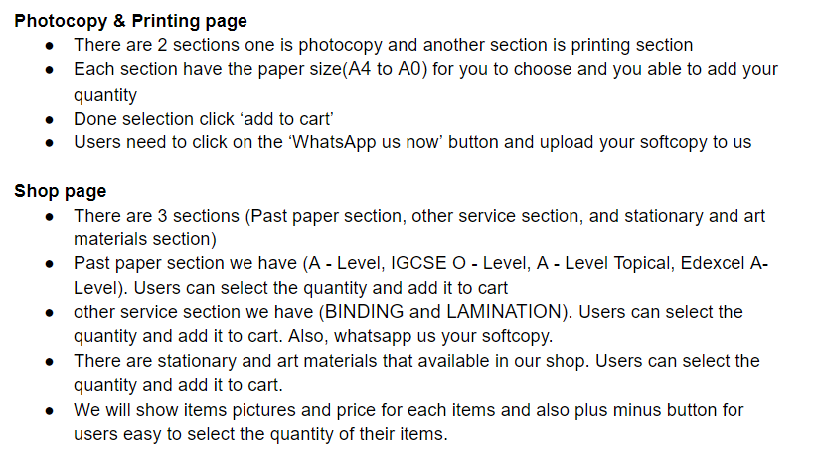 Solved Photocopy & Printing page There are 2 sections one is | Chegg.com
