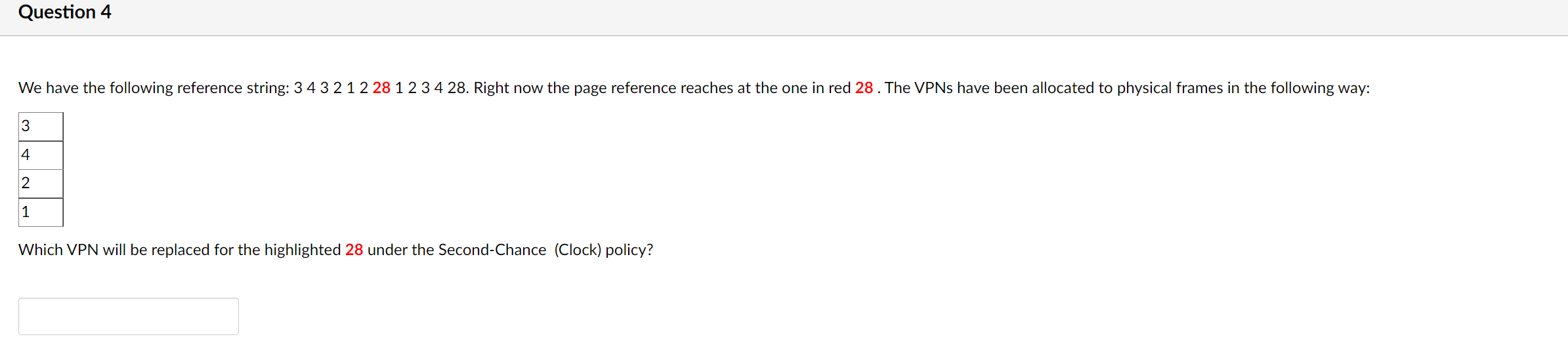 Solved Question 4 We Have The Following Reference String 