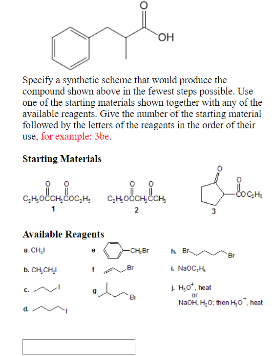 Solved OH Specify a synthetic scheme that would produce the | Chegg.com